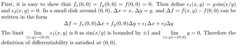 Derivatives Showing Differentiability For A Multivariable Piecewise