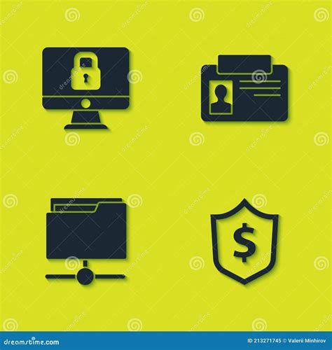 Set Lock On Computer Monitor Shield With Dollar Ftp Folder And