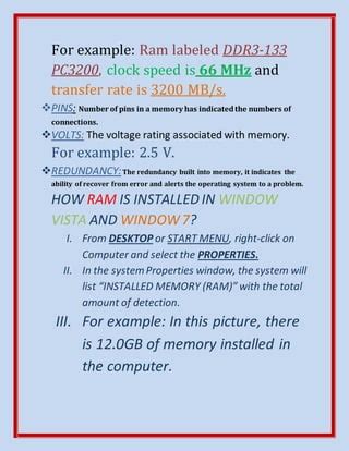 RAM RANDOM ACCESS MEMORY PDF