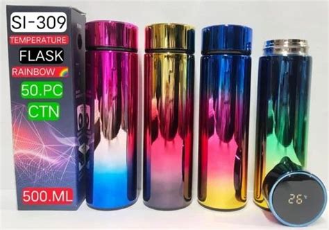 Stainless Steel 500 Ml Temperature Rainbow Bottle At ₹ 280piece In Mumbai