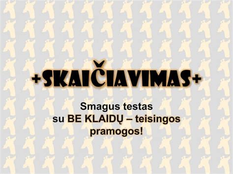 Smagus Psichologinis Testas Skaičiavimas Pptx