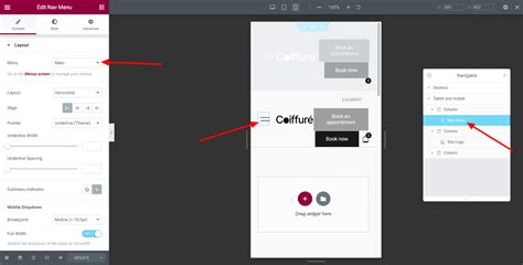 Coiffure Elementor Theme How To Edit The Header Section Vamtam Elementor Themes