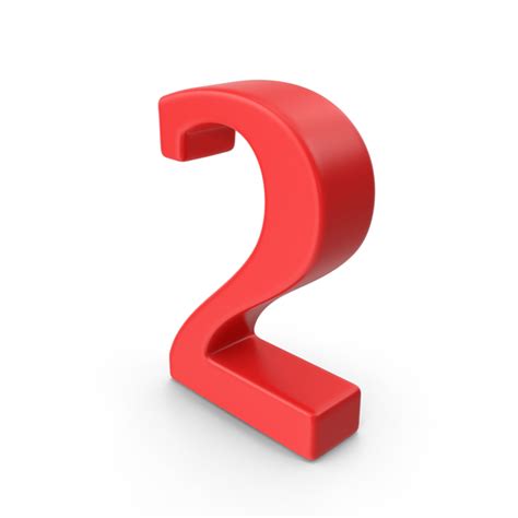 Red Number 2 PNG Images PSDs For Download PixelSquid S111242547