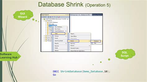 Sql Operations Part 3 Database Restore And Database Shrink Slt