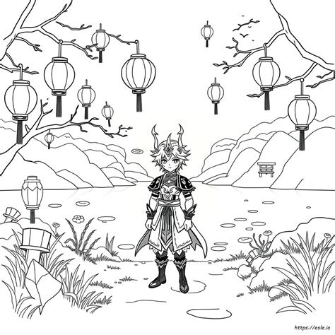 原神 ぬりえ 塗り絵 無料
