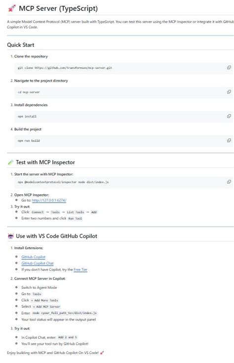 how to run a local mcp server with github copilot senthilkumar