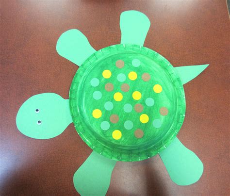 Colorful Paper Plate Turtle Craft