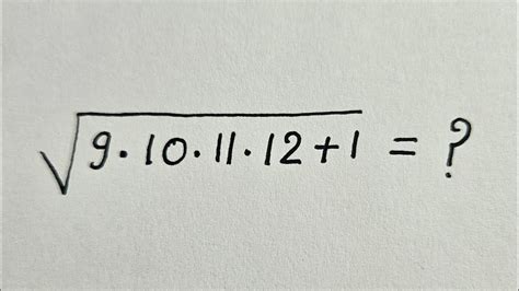 A Nice Squareroot Problem To Solve Calculator Not Required Math Squareroot YouTube