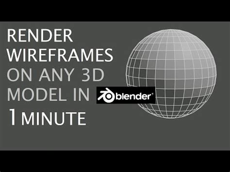 Render Wireframes On Any D Models In Min BLENDER TUTORIAL Blender Education Portal