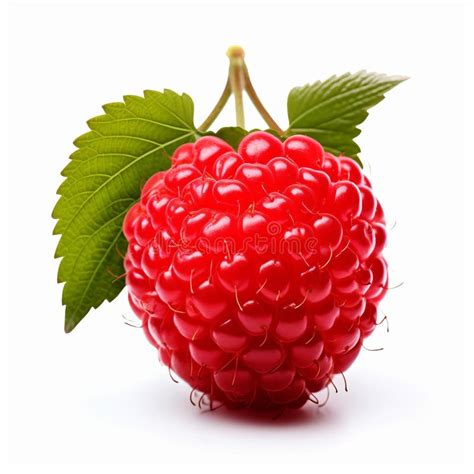 Vibrant Salmonberry Fruit Isolated On White Background Photography