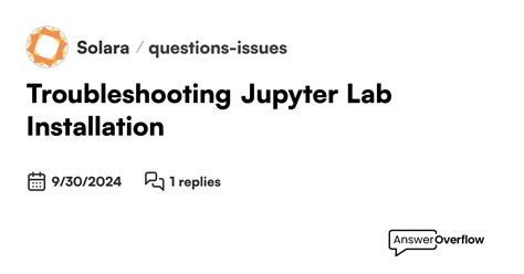 Troubleshooting Jupyter Lab Installation Solara