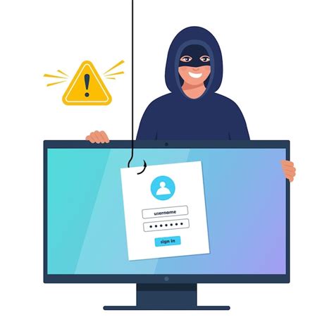 Premium Vector Data Phishing Hacker Attack Thief Hacker In Mask Stealing Personal Information
