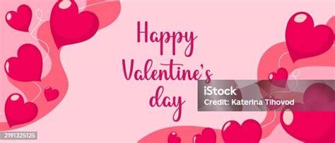 해피 발렌타인 데이 하트와 텍스트를 위한 공간이 있는 배경 배너 2월에 대한 스톡 벡터 아트 및 기타 이미지 2월 광고 귀여운 Istock