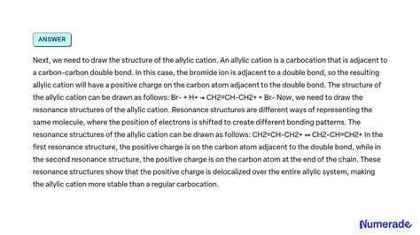 solved draw the resonance structures of the allylic cation formed by