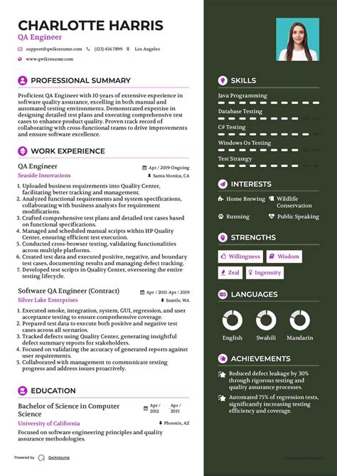 10 Qa Engineer Resume Samples And Templates For 2025