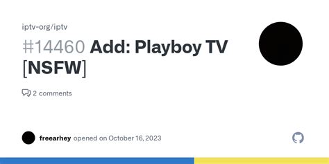 Add Playboy Tv Nsfw · Issue 14460 · Iptv Orgiptv · Github