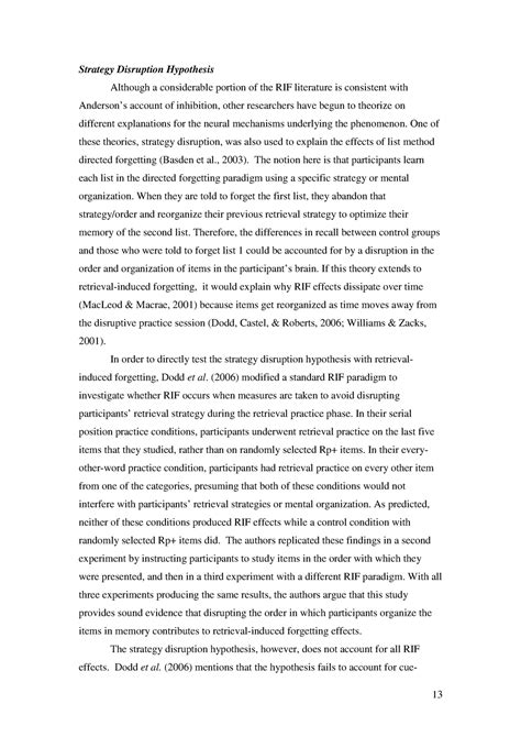 E Erp Correlates Of Forgetting An Investigation Of 5 13 Strategy Disruption Hypothesis
