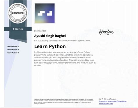 ayushi singh baghel on linkedin python programming learningjourney