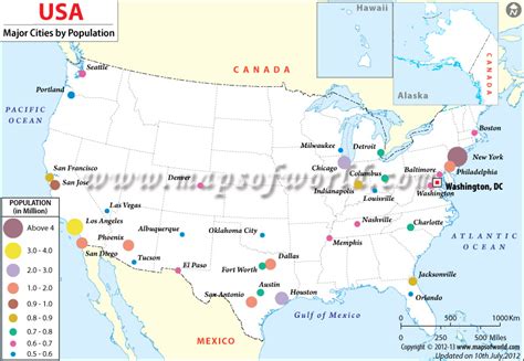 United States Map With Major Cities Interactive Usa Map