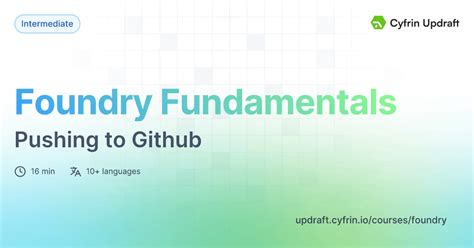 foundry fundamentals pushing to github