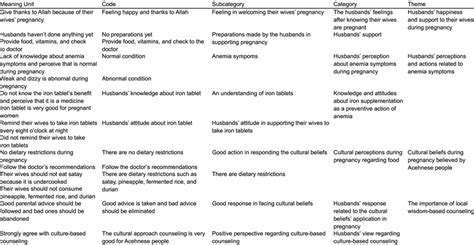 major findings with code sub categories categories and themes download scientific diagram