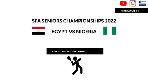 2022 Squash Federation Of Africa Seniors Championships Nigeria Vs