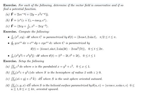 Solved Exercise For Each Of The Following Determine If The Chegg