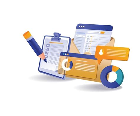 Premium Vector Creative Email Marketing Analysis Data