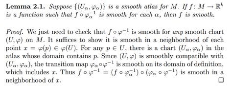 analysis introduction to smooth manifolds lemma 2 1 mathematics
