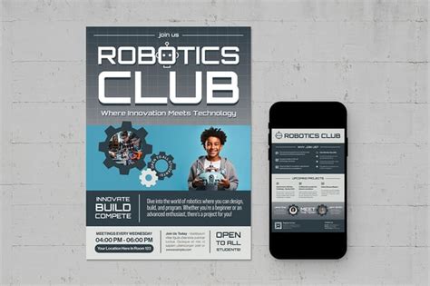 Robotics Club Flyer Template Print Templates Ft Robotics And Flyer Envato