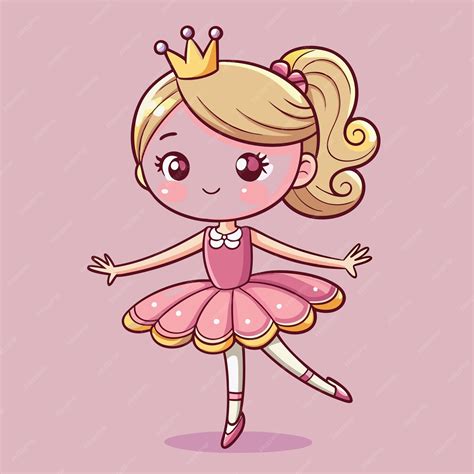 Cartoon Ballerina Character In Ballet Dress Vector Design Premium Ai Generated Vector