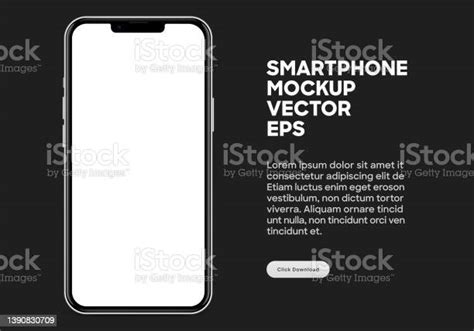 투명 화면으로 격리 된 사실적인 실버 컬러 스마트 폰 모형 스마트 폰 모형 컬렉션 장치 전면 보기 그림자와 검은 색 배경의 3d 휴대 전화 형판에 대한 스톡 벡터 아트 및