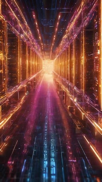 Premium Photo Futuristic Digital Data Transfer Concept Highspeed Data