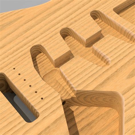CNC STL Files Electric Guitar Body Similar To A Strat Etsy