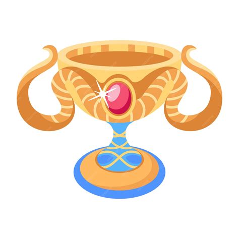 Premium Vector An Ancient Wine Chalice Icon In 2d Style