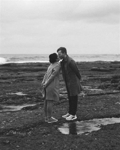 Moody Romantic La Jolla Beach Engagement Photos San Diego