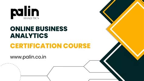 Ppt Online Business Analytics Certification Course Palin Analytics