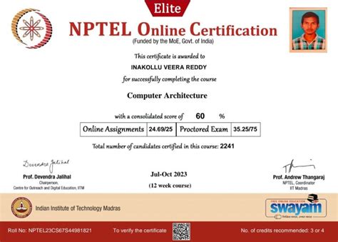 veera reddy inakollu on linkedin nptel computerarchitecture