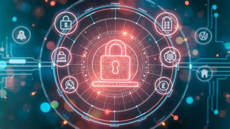 Cyber Security And Information Safety Concept 3d Rendering Toned Image Double Exposure Stock