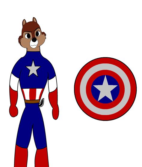 Chip The Captain American Chipmunk By Basedcube95 On Deviantart