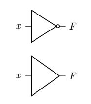 CircuiTikz Inverter Vs Buffer Logic Gate Dimensions TeX LaTeX Stack Exchange