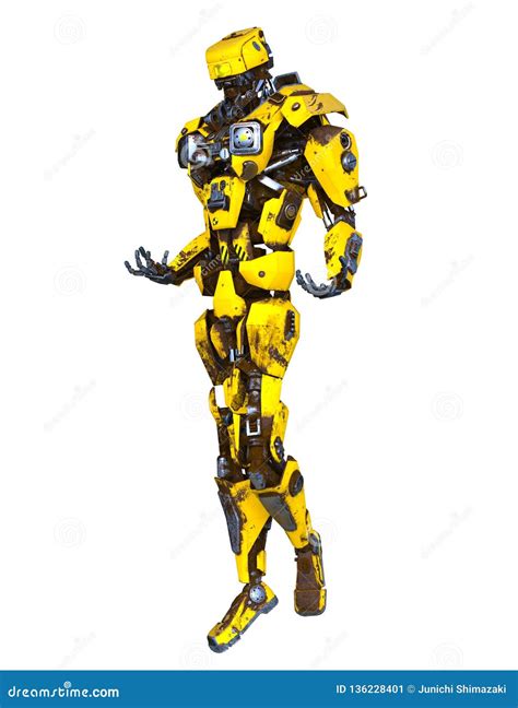 3D CG rendering of robot stock illustration. Illustration of power ...