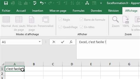 Apprendre à Utiliser Excel Pour Les Débutants La Mise En Forme De Cellules Excel Formation