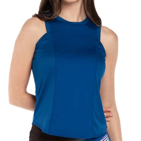 Lucky In Love Womens Neon Lights Ribbed Tank Ct608 440 The Tennis Shop