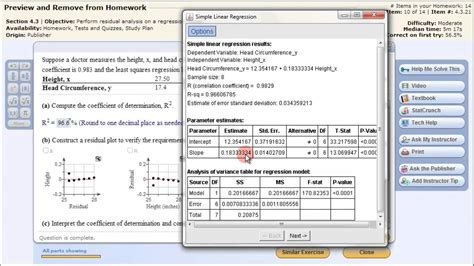 StatCrunch R Squared Residual Plot YouTube
