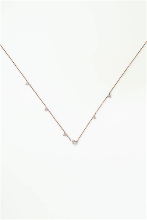 Diamond Linear Chain Necklace Wwake