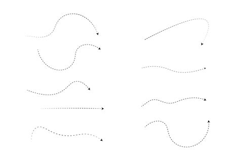Set Of Dashed Line Arrows Graphic By Samira Mammadova4888 Creative Fabrica
