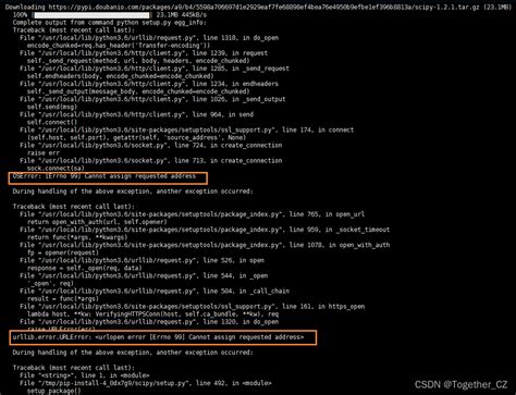Pip安装环境报错 Errno 99 Cannot Assign Requested Address问题解决 Csdn博客
