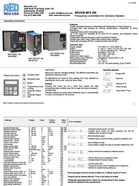 Reovib Mfs 268 Pdf Normal Mode Parameter Computer Programming