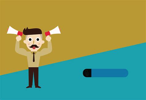 평면 디자인 비즈니스 벡터 일러스트 레이 션 창조적인 개념 서식 파일 복사 공간 텍스트 광고 웹사이트 프로 모션에 대 한 Esp 절연 수염 남자 넥타이 팔 옆으로 2 개의